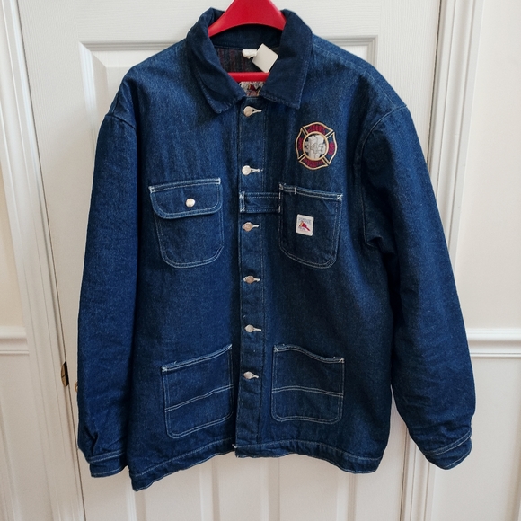 Firemans Chore | Jackets & Coats | Firemans Chore Work Coat Denim Jacket Blanket Lined Mens Xl ...